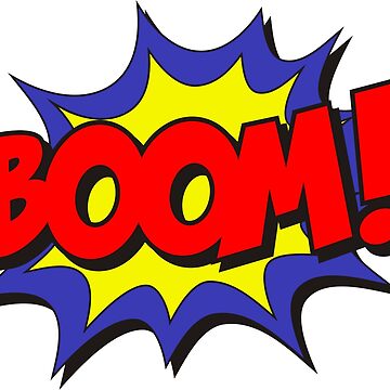"BOOM!" Sticker for Sale by MBK13 | Redbubble