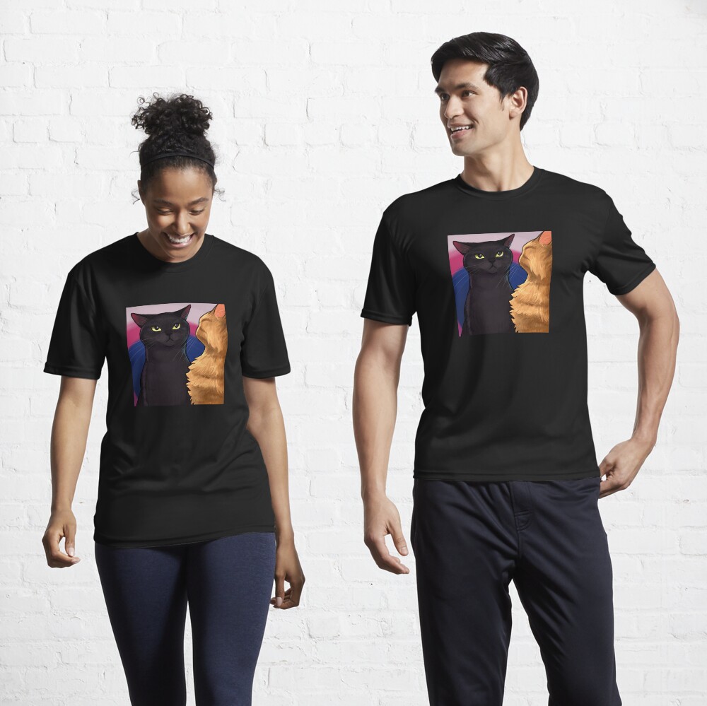 "Black Cat Zoning Out Meme" Sticker for Sale by ritavigovszky | Redbubble