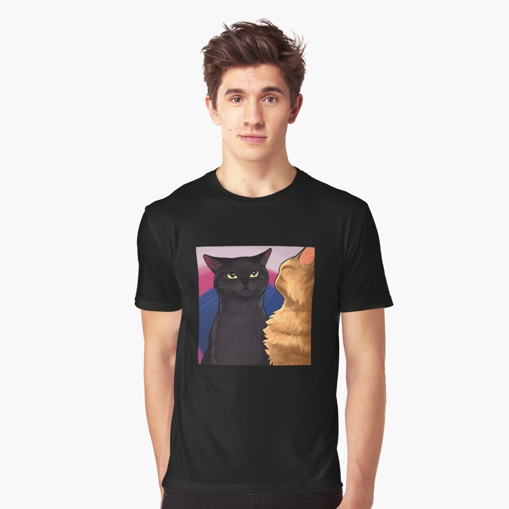 "Black Cat Zoning Out Meme" Sticker for Sale by ritavigovszky | Redbubble