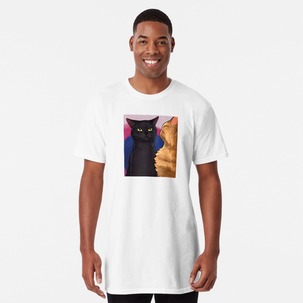 "Black Cat Zoning Out Meme" Sticker for Sale by ritavigovszky | Redbubble