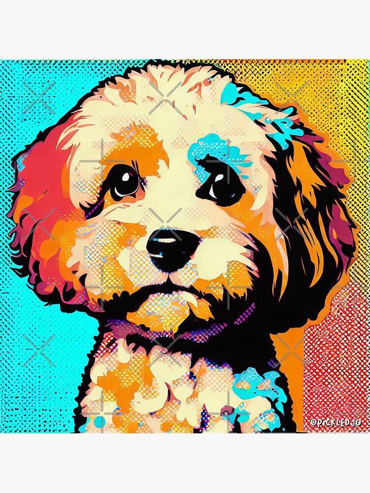 "Cavapoo Pop Art" Sticker for Sale by FunnehGacha | Redbubble