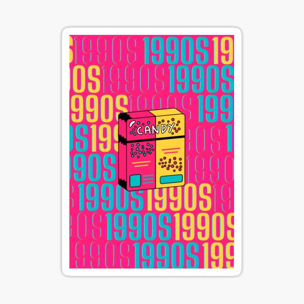 "1990s retro design 10 - OG Pink Background" Sticker for Sale by ...