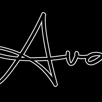 "Ava Cursive Name Label (Black)" Sticker for Sale by NafilNafiz | Redbubble