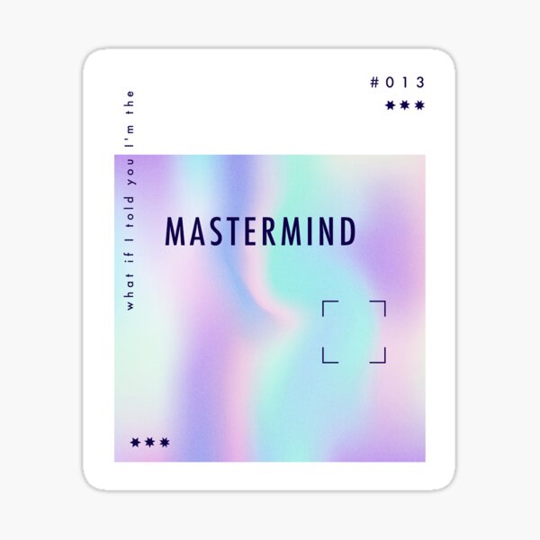 "Taylor Swift Mastermind" Sticker for Sale by Paola Locks | Redbubble