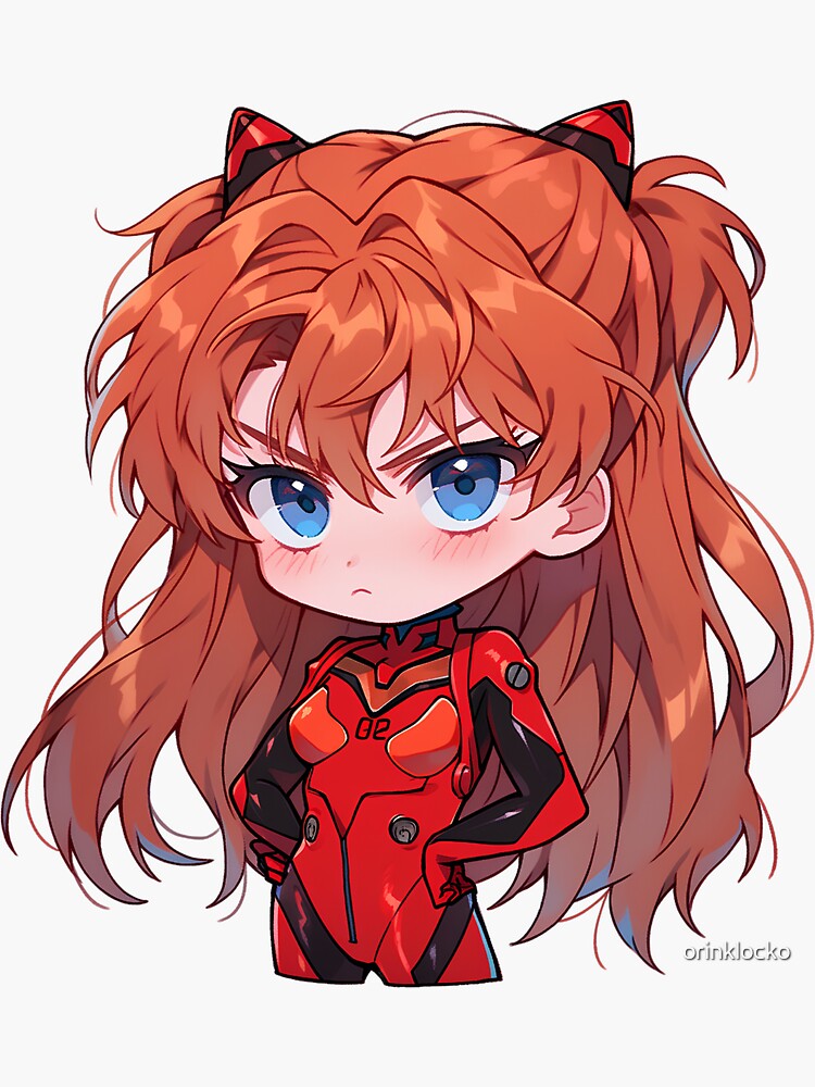 "chibi asuka" Sticker for Sale by orinklocko | Redbubble