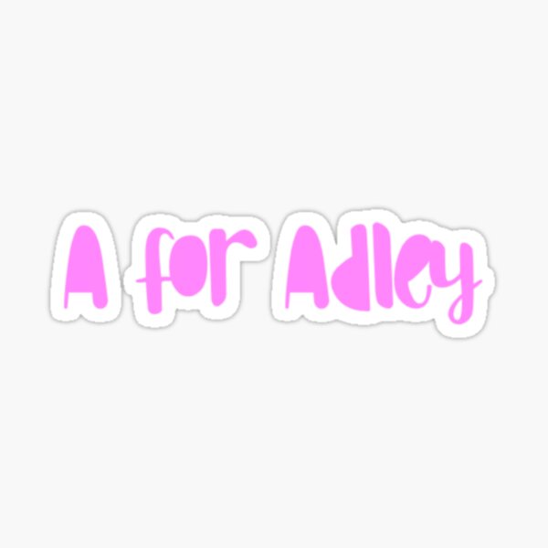 "A for Adley " Sticker for Sale by grayshiv | Redbubble