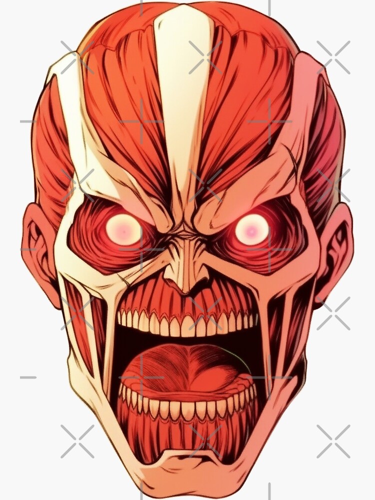 "Angry Colossal - AOT" Sticker for Sale by SchellStation | Redbubble