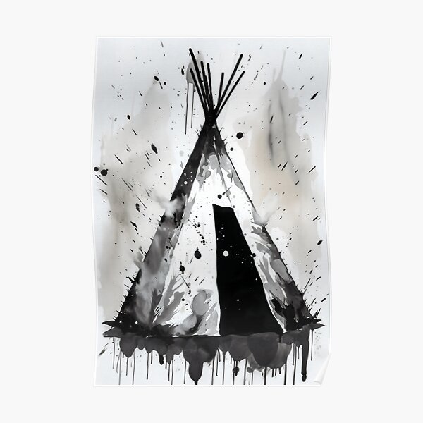 "Native American Tipi" Poster for Sale by TortillaChief | Redbubble
