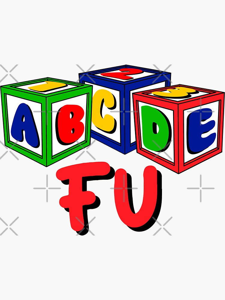 "ABCDE - Blocks" Sticker for Sale by DiaperedFancy | Redbubble