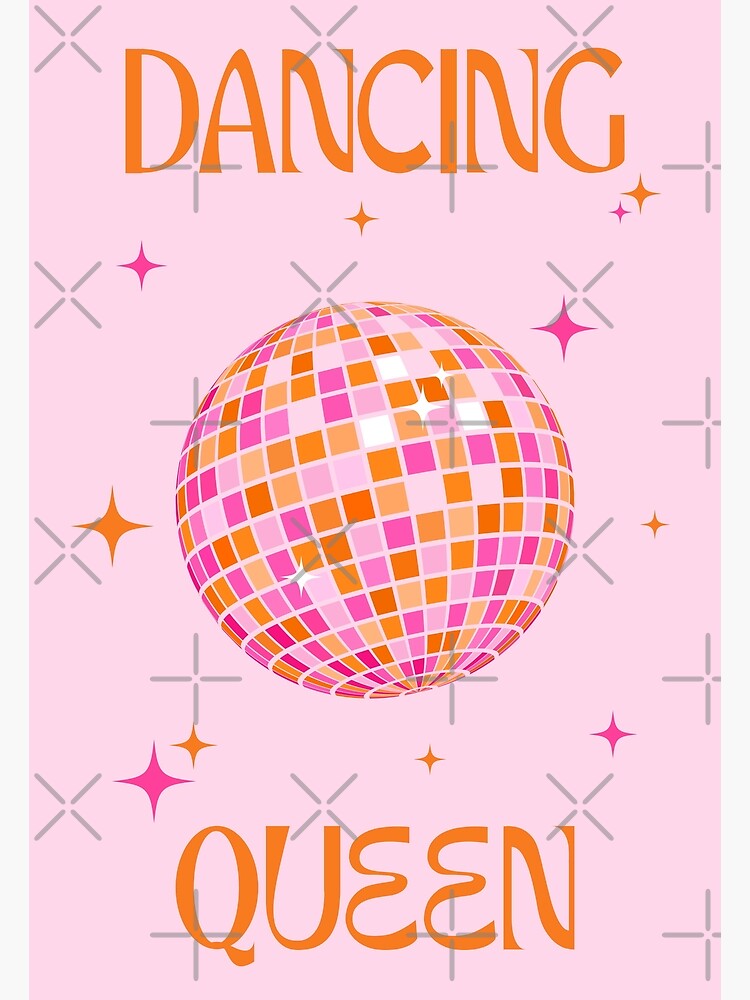 "Pink and Orange Disco Ball Dancing Queen" Photographic Print for Sale ...