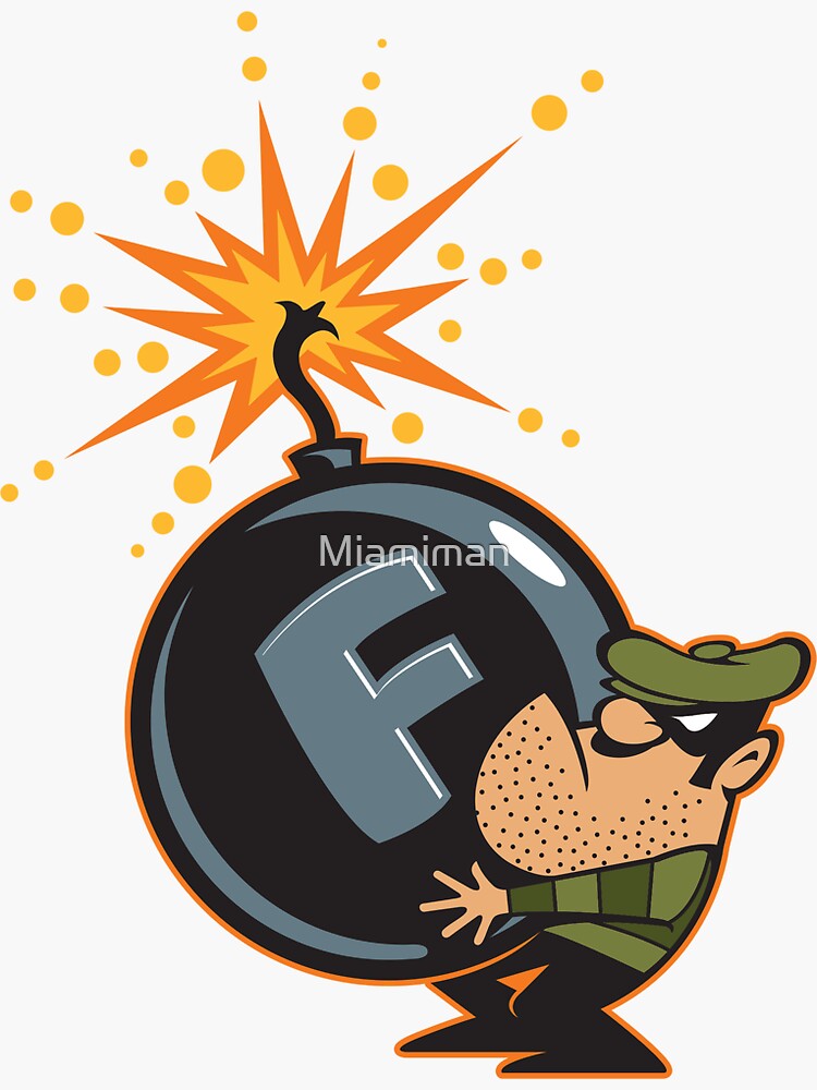 "F-Bomb" Sticker by Miamiman | Redbubble