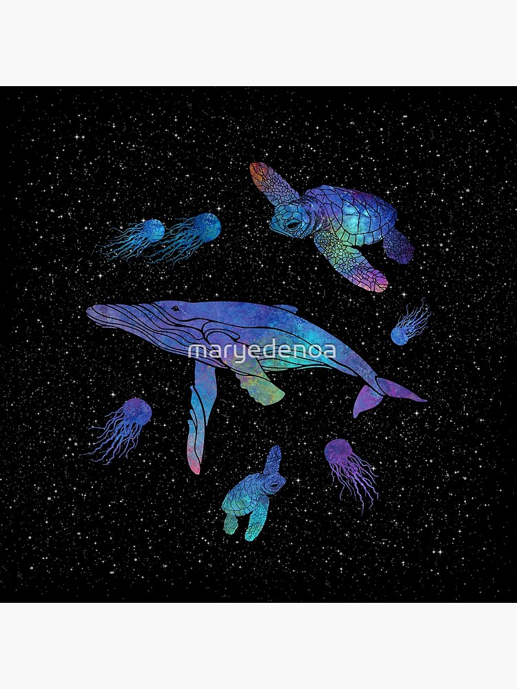 "Space Sea Creatures" Poster by maryedenoa | Redbubble