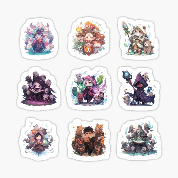 "Cute Anime Heroes Sticker Sheet" Sticker for Sale by SundayDonuts ...