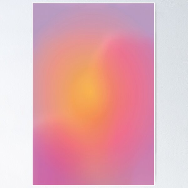 "Gradient Artwork Retro Aura aesthetic Print" Poster for Sale by ...