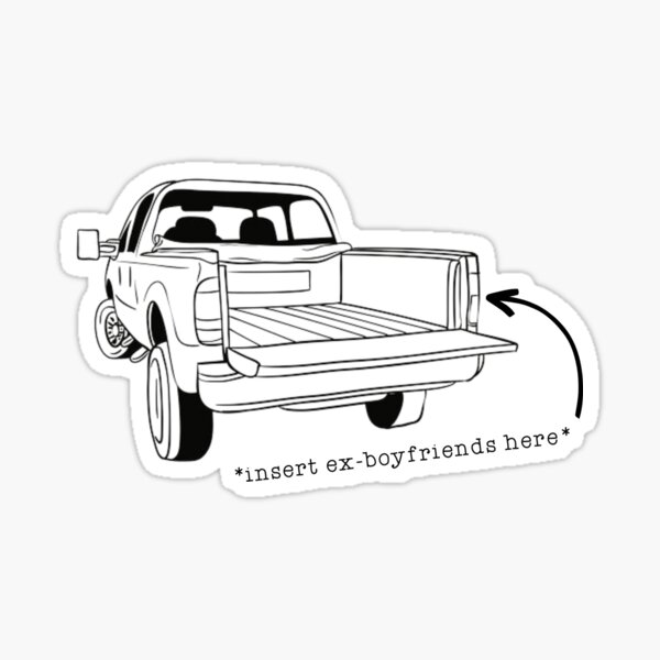 "Ex-Boyfriends Go Here" Sticker for Sale by BookishlyBailey | Redbubble