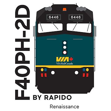 "VIA F40PH-2D Renaissance" Sticker for Sale by Rapido Trains | Redbubble