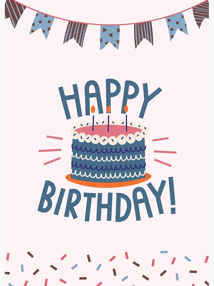 "Simple Cute Birthday Card" Greeting Card for Sale by geezworks | Redbubble