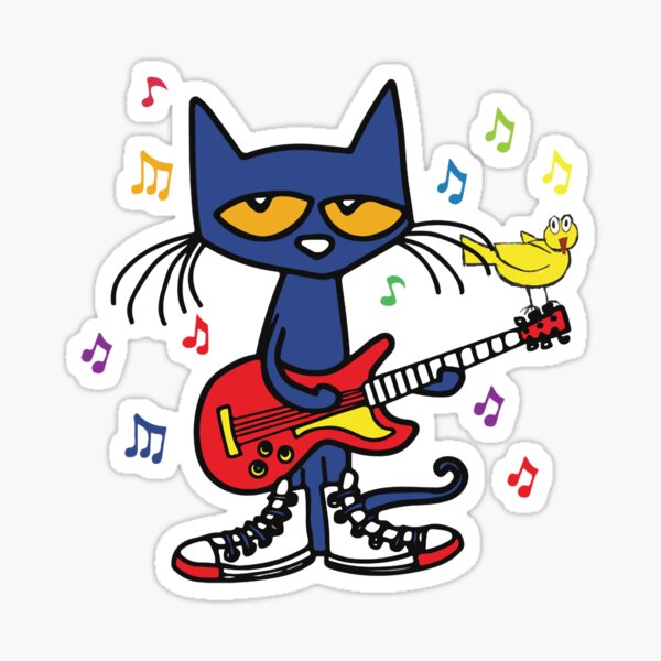 "Pete the cat " Sticker for Sale by AlyseAgee | Redbubble