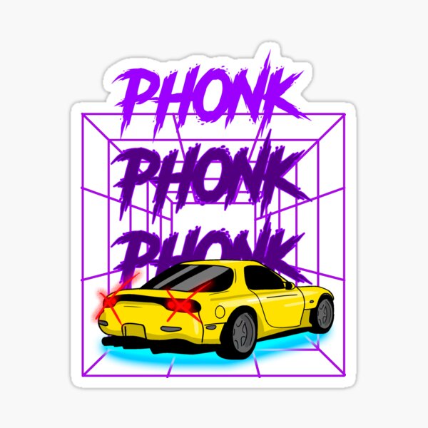 "car phonk jdm drift car rx7" Sticker for Sale by Piotr Loraj | Redbubble