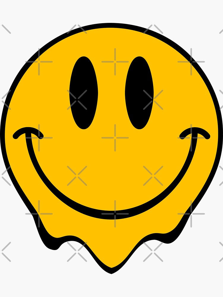 "Acid House Smiley Face | Old School Rave Retro Art" Sticker for Sale ...