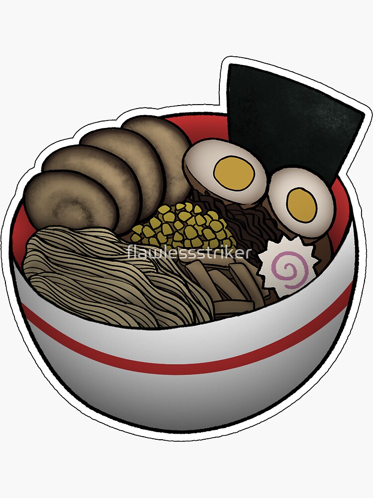 "Ramen Bowl Sticker" Sticker for Sale by flawlessstriker | Redbubble