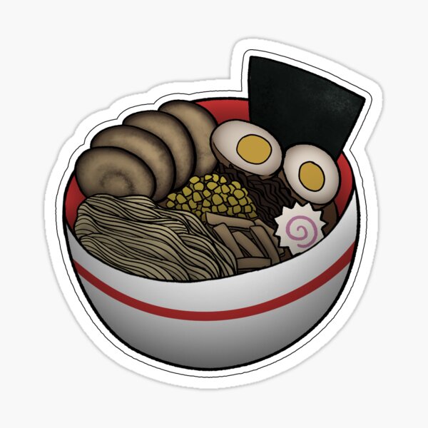 "Ramen Bowl Sticker" Sticker for Sale by flawlessstriker | Redbubble