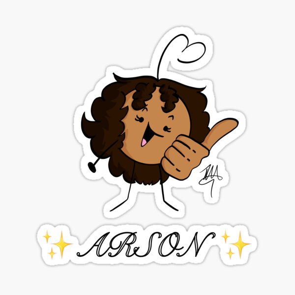 "arson!!!" Sticker for Sale by trisshopofitems | Redbubble