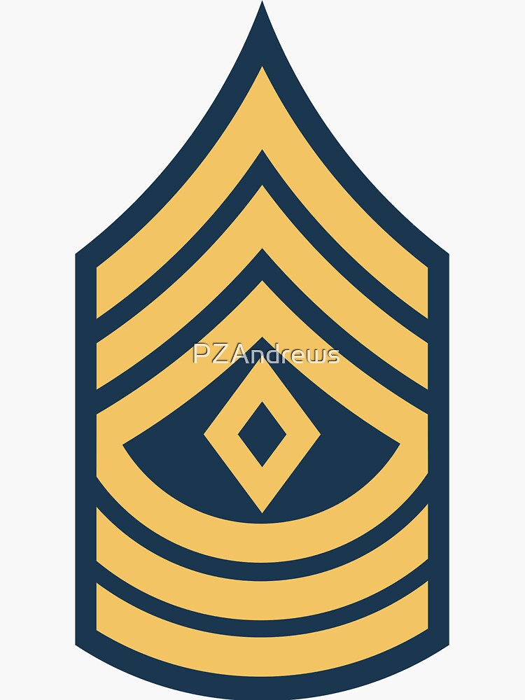 "First Sergeant Insignia, USA Army" Sticker for Sale by PZAndrews ...