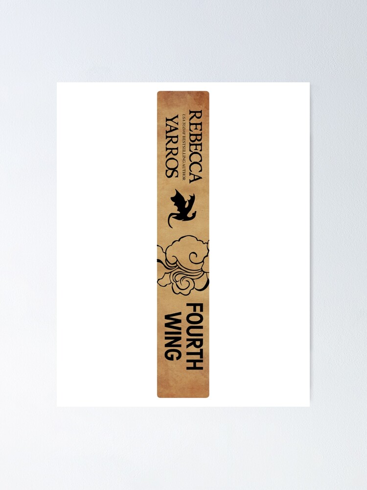 "FOURTH WING by REBECCA YARROS Book Spine" Poster for Sale by ConnieOCO ...