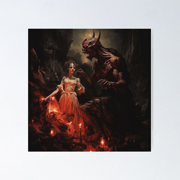 "Asmodeus with Woman" Poster for Sale by Demonik-Art | Redbubble