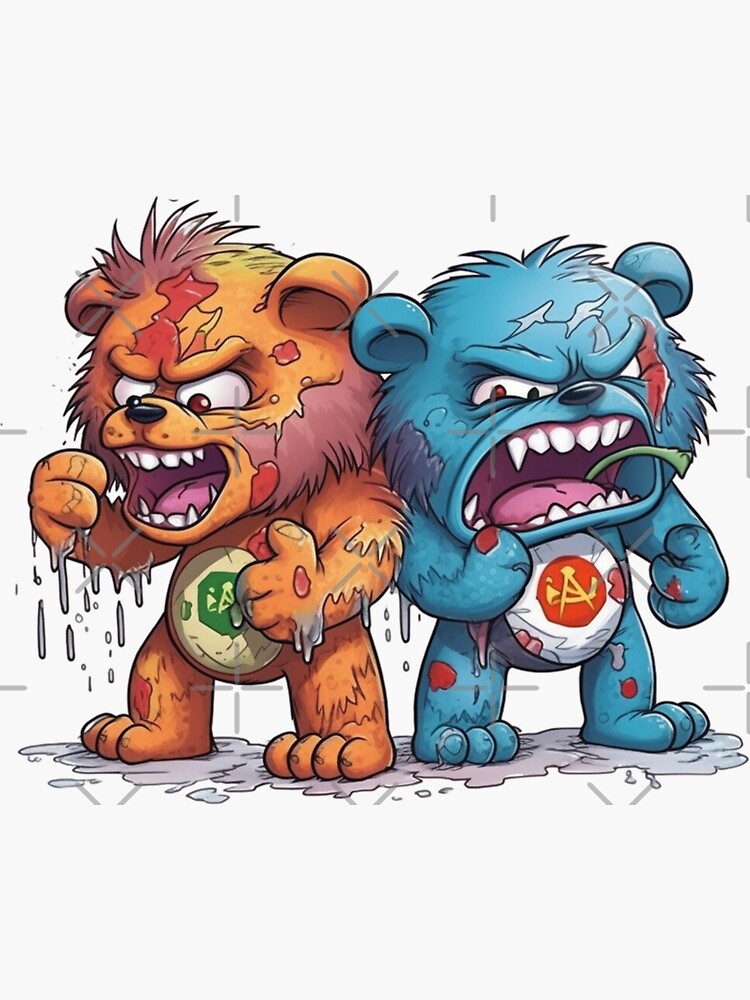 "Angry Bears" Sticker for Sale by Jasby-Co | Redbubble