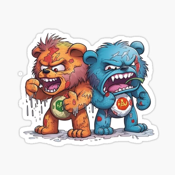 "Angry Bears" Sticker for Sale by Jasby-Co | Redbubble