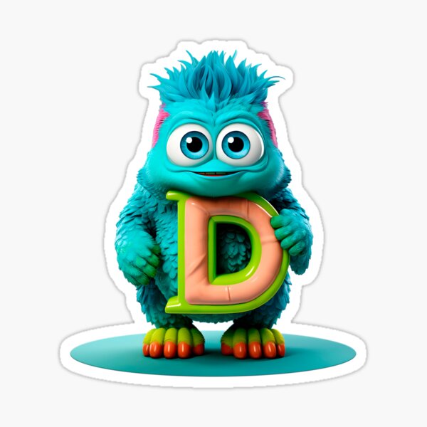 "Adorable Kids Monster Alphabet Letter D Funny Back to School ...