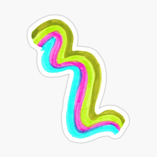 "Alcohol Ink Marker Squiggle Lines - Sage Green, Lime, Magenta and Cyan ...