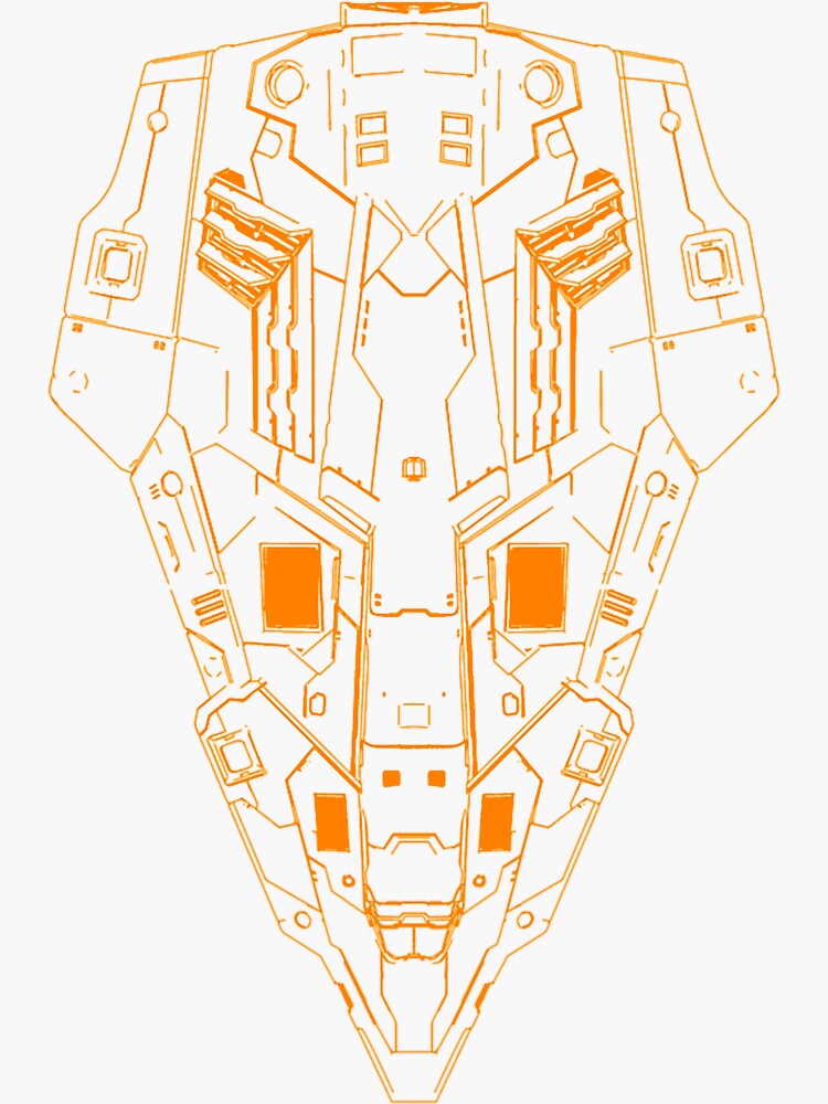 "Elite Dangerous - Python Wireframe - Minimalist" Sticker for Sale by ...