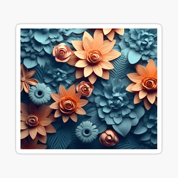 "Beautiful 3D floral Graphics - 4" Sticker for Sale by Maddie4Real ...