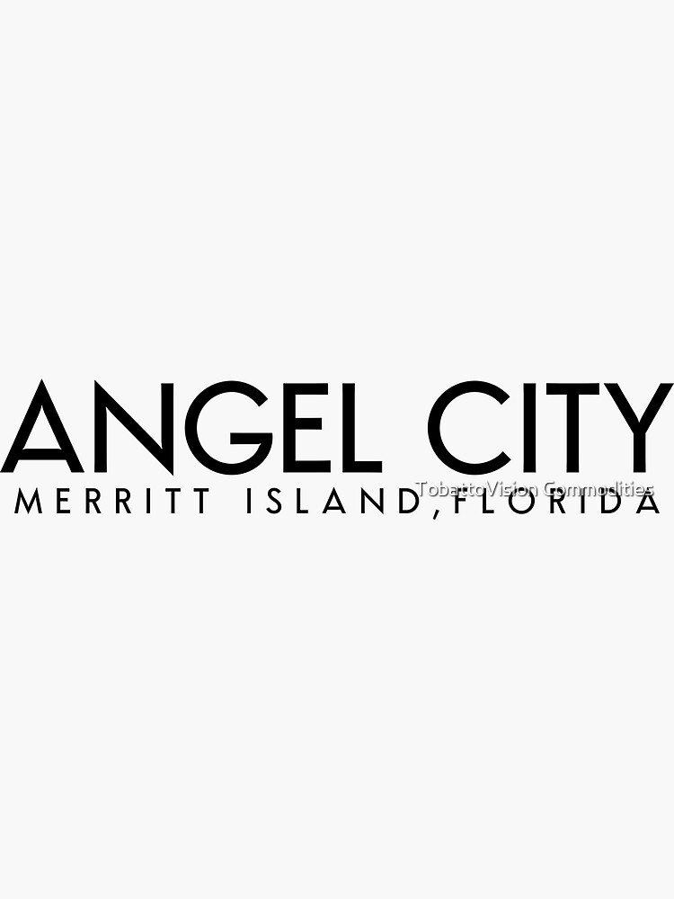 "Angel City, Florida - Simple Black Logo" Sticker for Sale by ...
