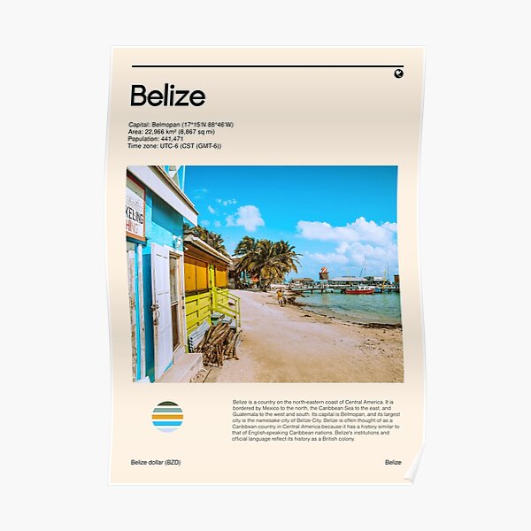 "Visit Belize (Travel poster)" Poster for Sale by RabbitK | Redbubble