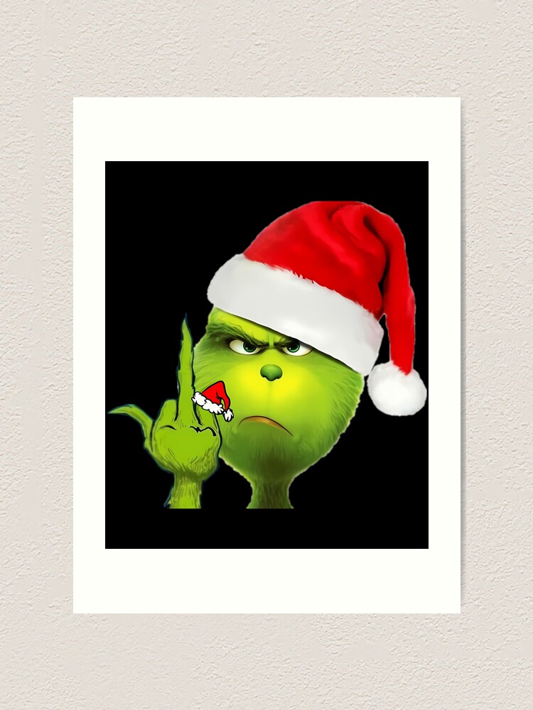 "Grinch x Middle Finger " Art Print for Sale by gasnerzyt91 | Redbubble