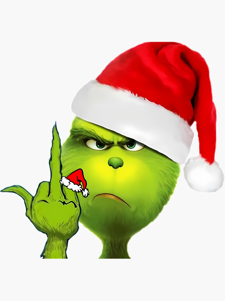 "Grinch x Middle Finger " Sticker for Sale by gasnerzyt91 | Redbubble
