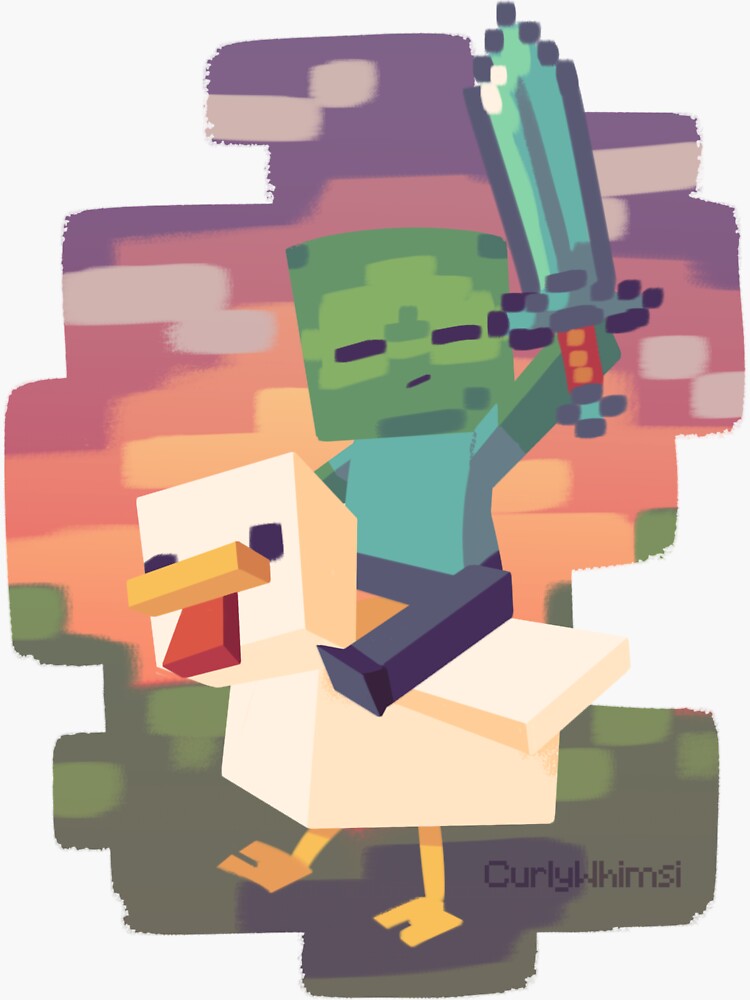 "minecraft zombie" Sticker by CurlyWhimsi | Redbubble