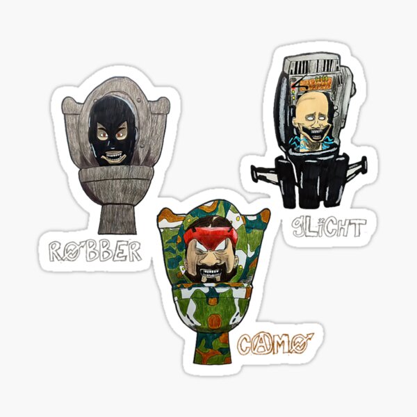 "Cameraman, Speakerman, TVman, Skibidi Toilet meme" Sticker for Sale by ...