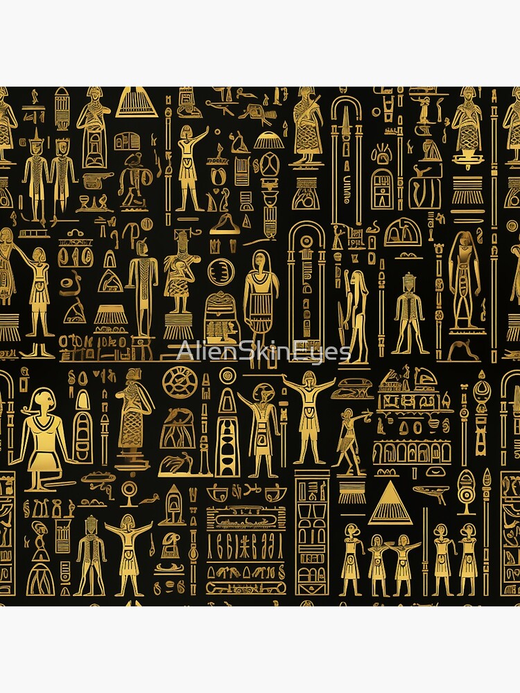 "Mystic Echoes: Ancient Egypt Hieroglyphics Unveiled" Poster for Sale ...