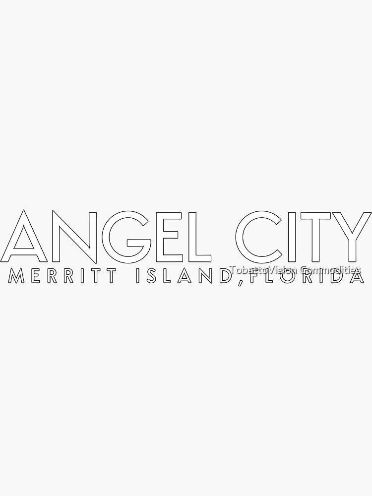 "Angel City, FL- Simple White Logo" Sticker for Sale by jollyrotten ...