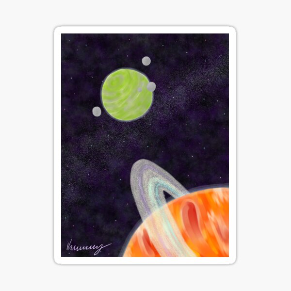 "Planets" Sticker for Sale by stickerbyginger | Redbubble
