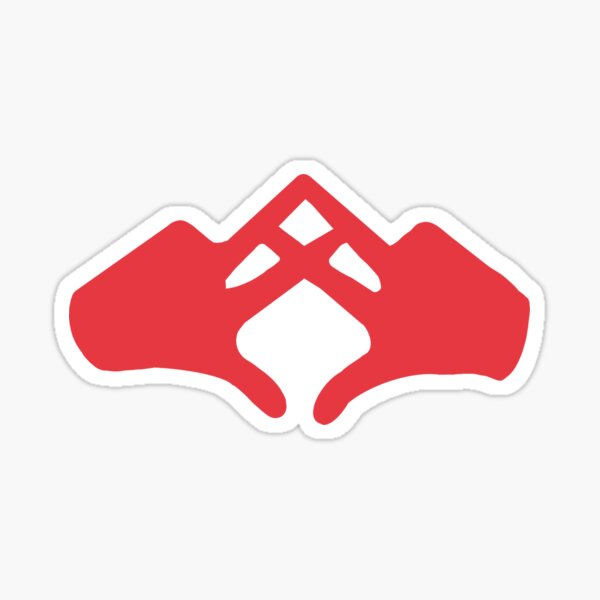 "a x o hand sign" Sticker for Sale by abbywalk | Redbubble