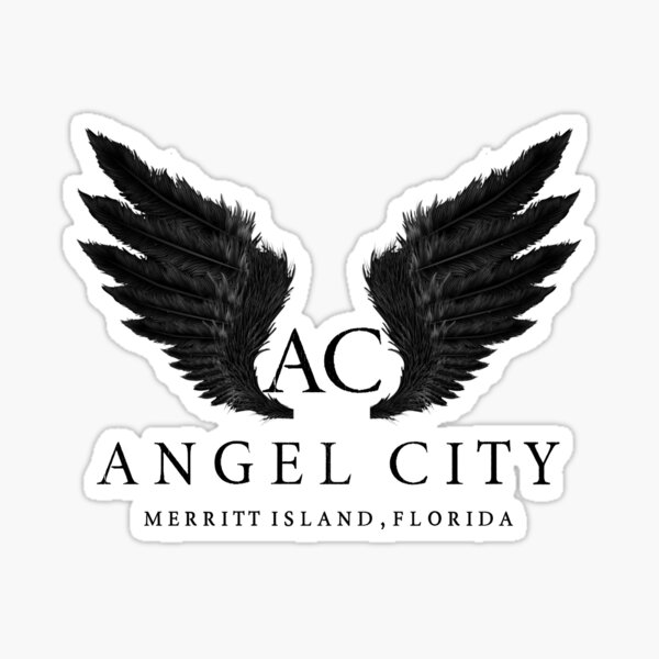 "Angel City- AC Wings Black" Sticker for Sale by jollyrotten | Redbubble