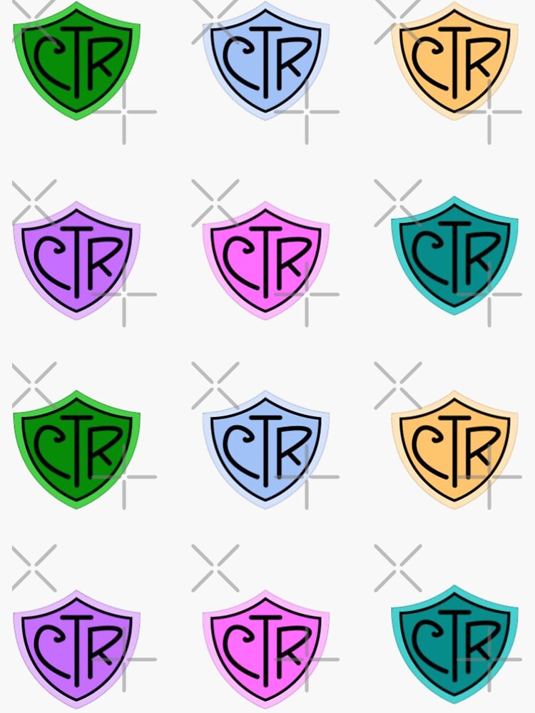 "CTR - Choose The Right - LDS Mormon multicolor " Sticker for Sale by ...