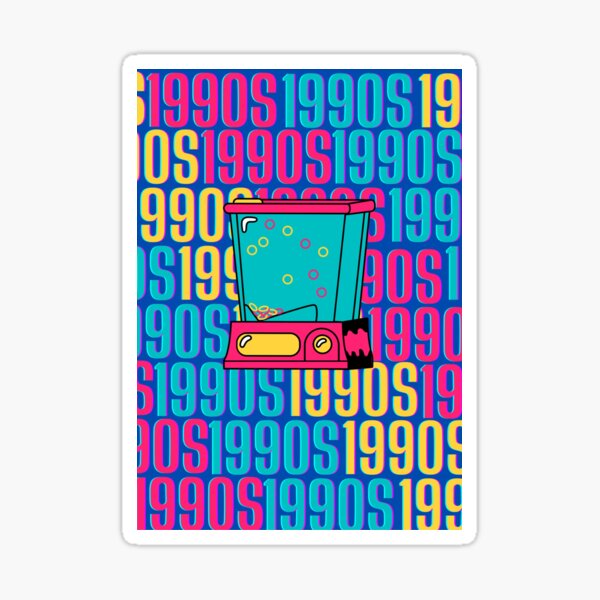 "1990s retro design 11 - Dark Blue Background" Sticker for Sale by ...