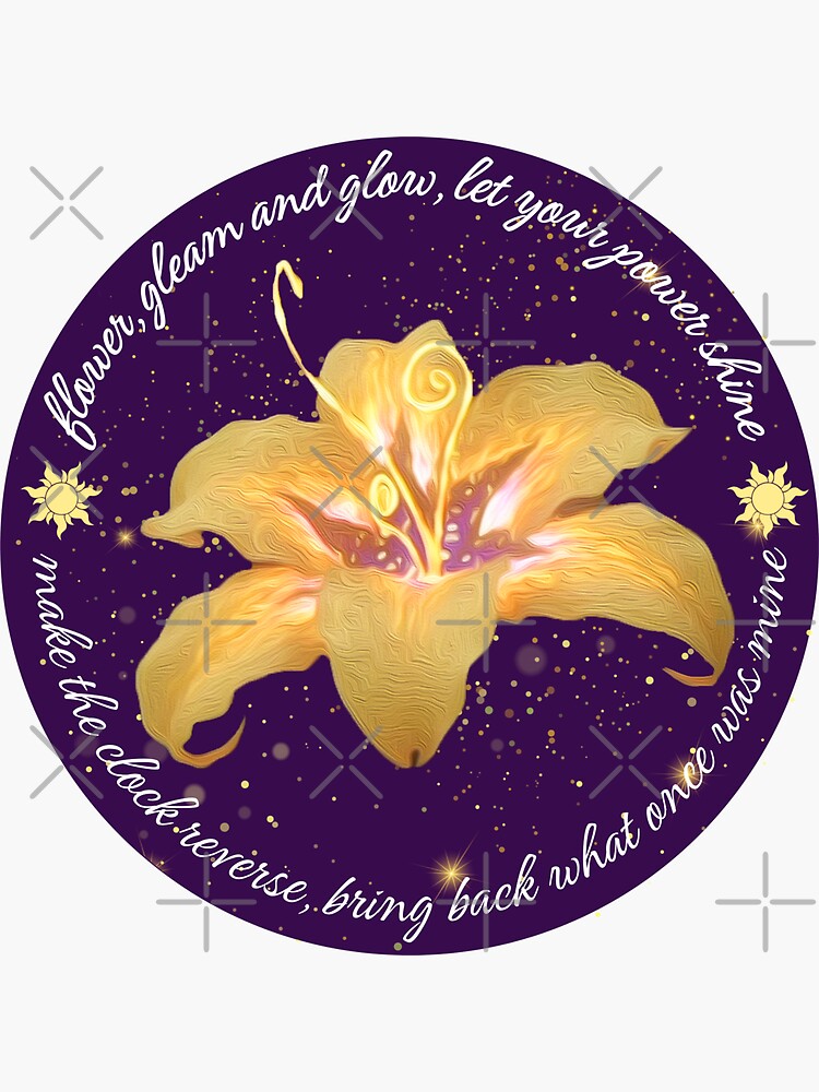 "Tangled Sundrop Flower Song Design" Sticker for Sale by doria-photos ...